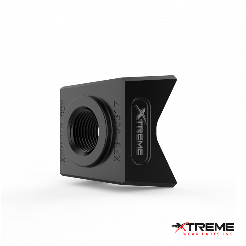 Beaver Teeth | Hardened Treated Steel 1-5/8" x 1-5/8" One-Piece 1/8" Shank with 5/8" NF Thread ...